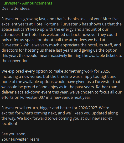 Shadowcloud🐲 🔞🐾:veripawed4: :therian:: "No #Furvester this year 😭 ...